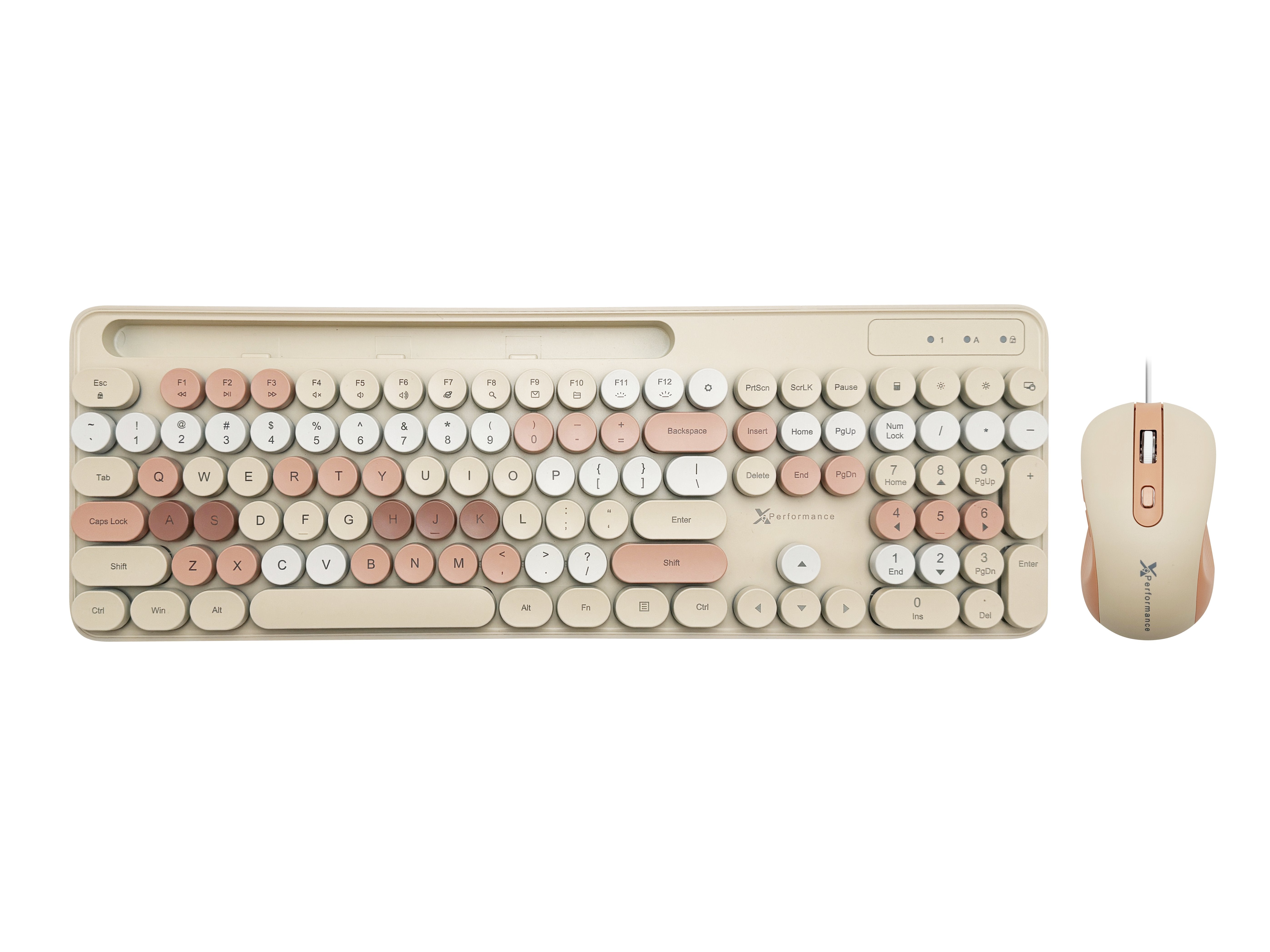 X9 Retro Wired Keyboard and Mouse Combo - Brown – X9 Performance