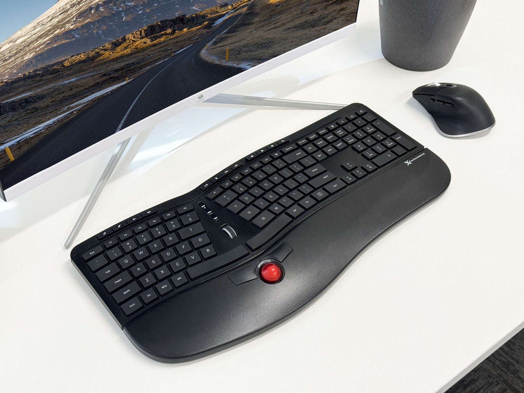 X9 Ergonomic Wireless Keyboard with Built-In Trackball Mouse – X9 ...