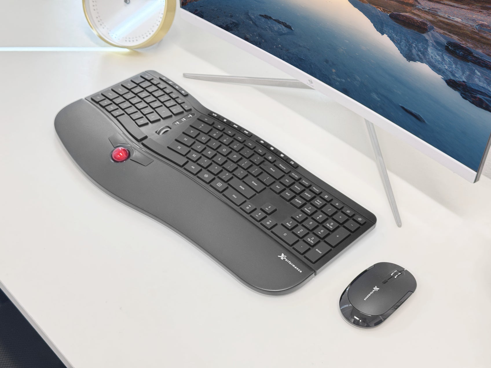 X9 Ergonomic Wireless Keyboard with Built-In Trackball Mouse – X9 ...